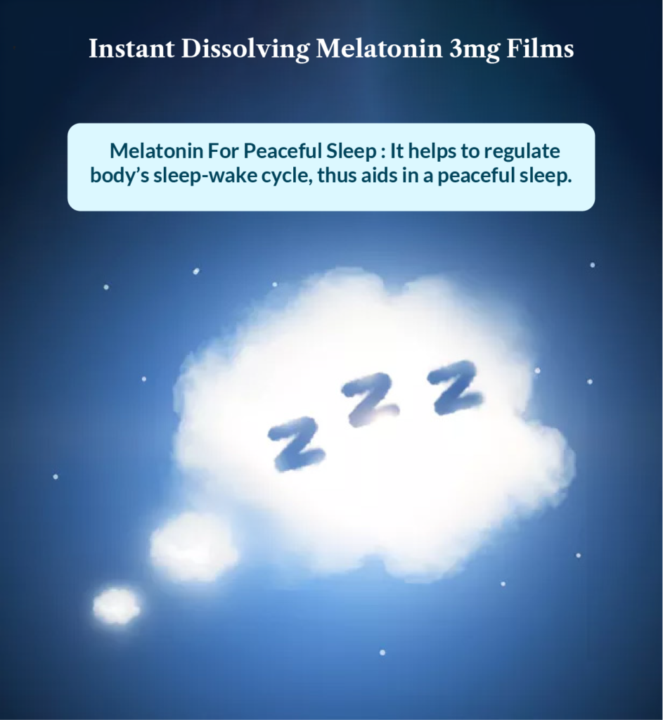 Natural Melatonin Sleep 3mg Films - Kenaf Healthcare