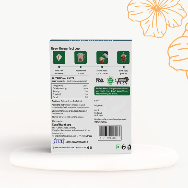 Green Tea Dissolving Films - Instant & 100% Natural - Kenaf Healthcare